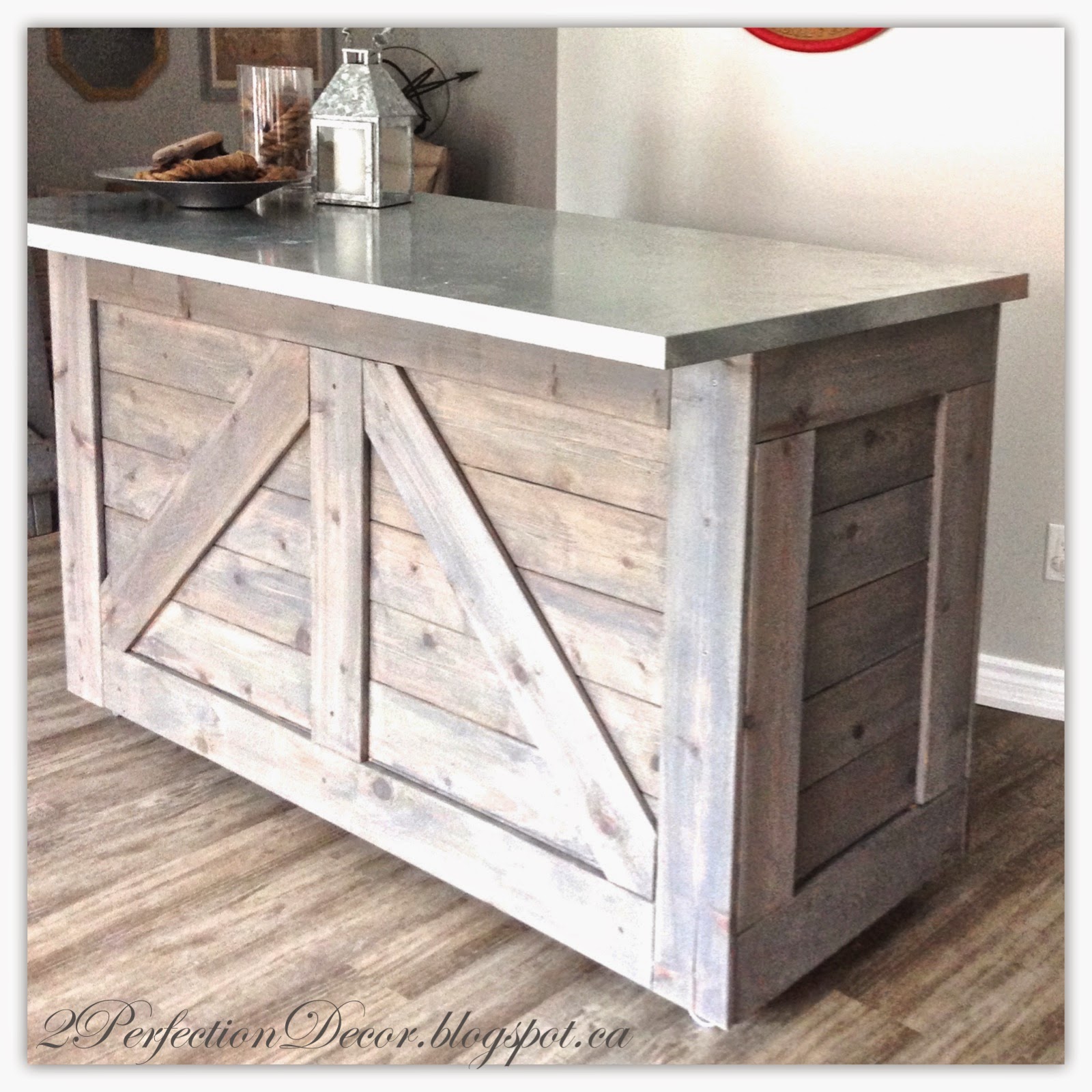 EveJulien IKEA Hack Rustic Bar With Galvanized Metal Top EveJulien IKEA Hack Rustic Bar With Galvanized Metal Top