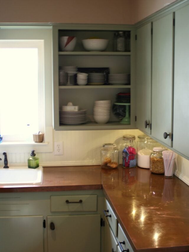 COPPER COUNTERTOPS TUTORIAL: KITCHEN RENOVATION IDEA Story - Remodelaholic