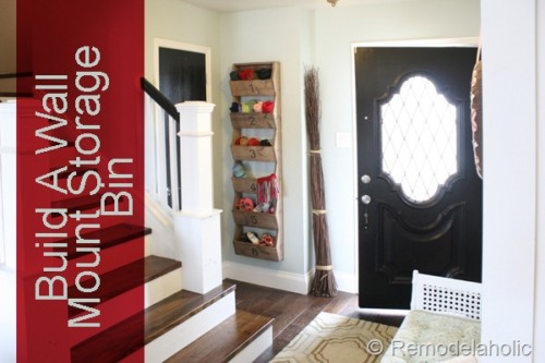 DIY Rustic Wall Storage Bins | Remodelaholic