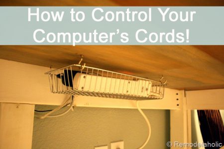 How to Contain Your Computer Cords | Remodelaholic