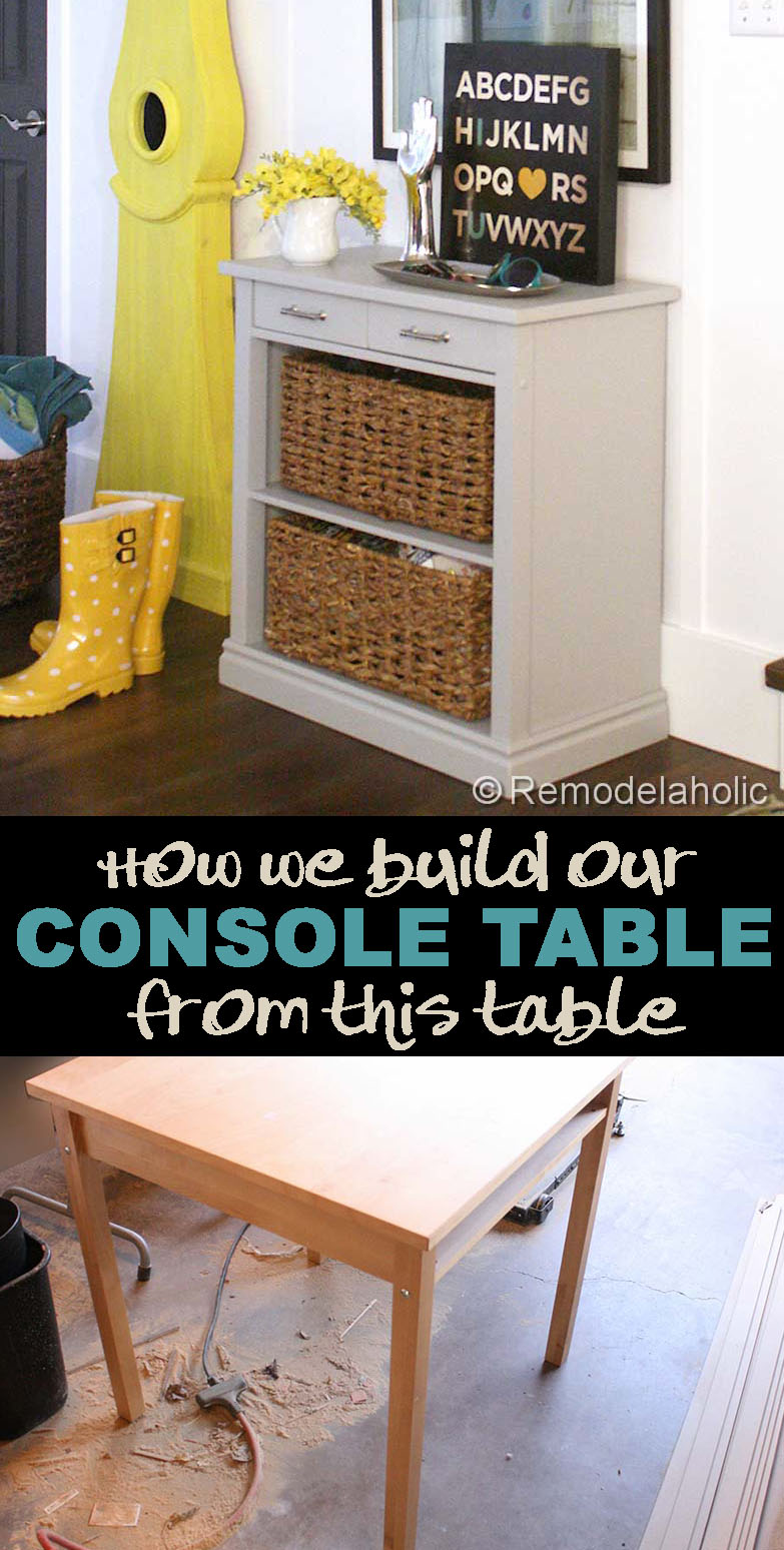 Build A Storage Console Table From An Existing Card Table.