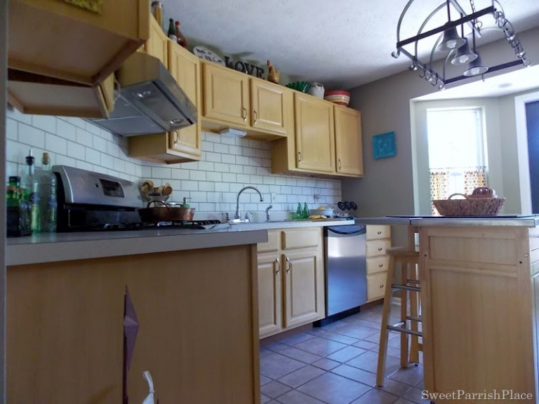 Painted Subway Tile Backsplash | Remodelaholic