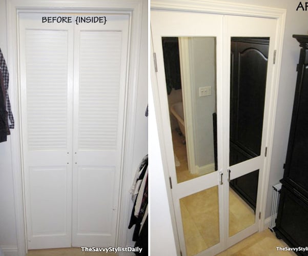 Remodelaholic | 40+ Ways to Update Flat Doors and Bifold Doors