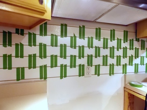 Painted Subway Tile Backsplash | Remodelaholic