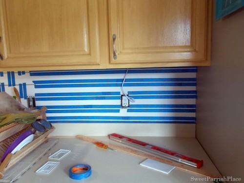 Painted Subway Tile Backsplash | Remodelaholic