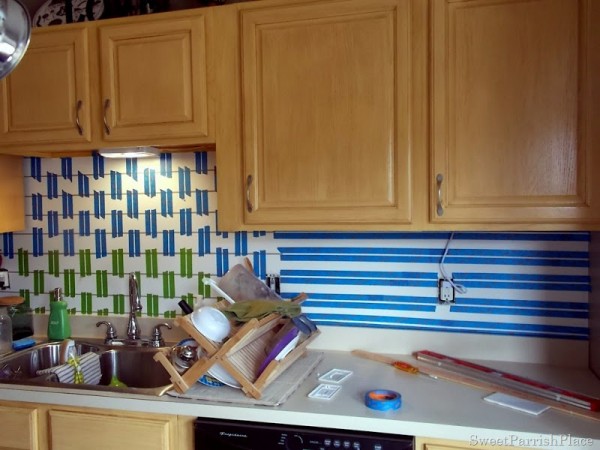 Painted Subway Tile Backsplash | Remodelaholic