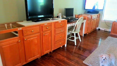 Build A Wall-to-Wall Built-In Desk and Bookcase | Remodelaholic