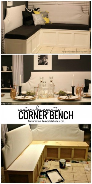 Build a Custom Banquette Corner Bench | Remodelaholic