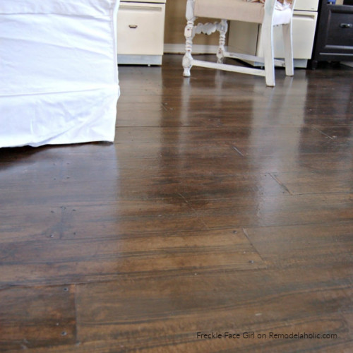 DIY Faux Wood Flooring Using Brown Paper | Remodelaholic