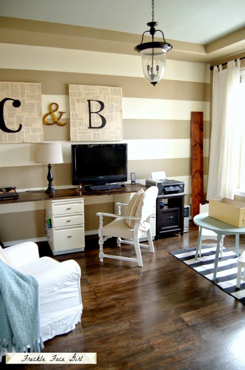 DIY Faux Wood Flooring Using Brown Paper | Remodelaholic