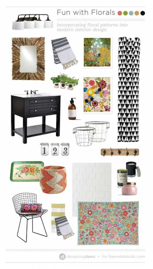 Fun with Florals - Incorporating floral patterns into modern interior ...