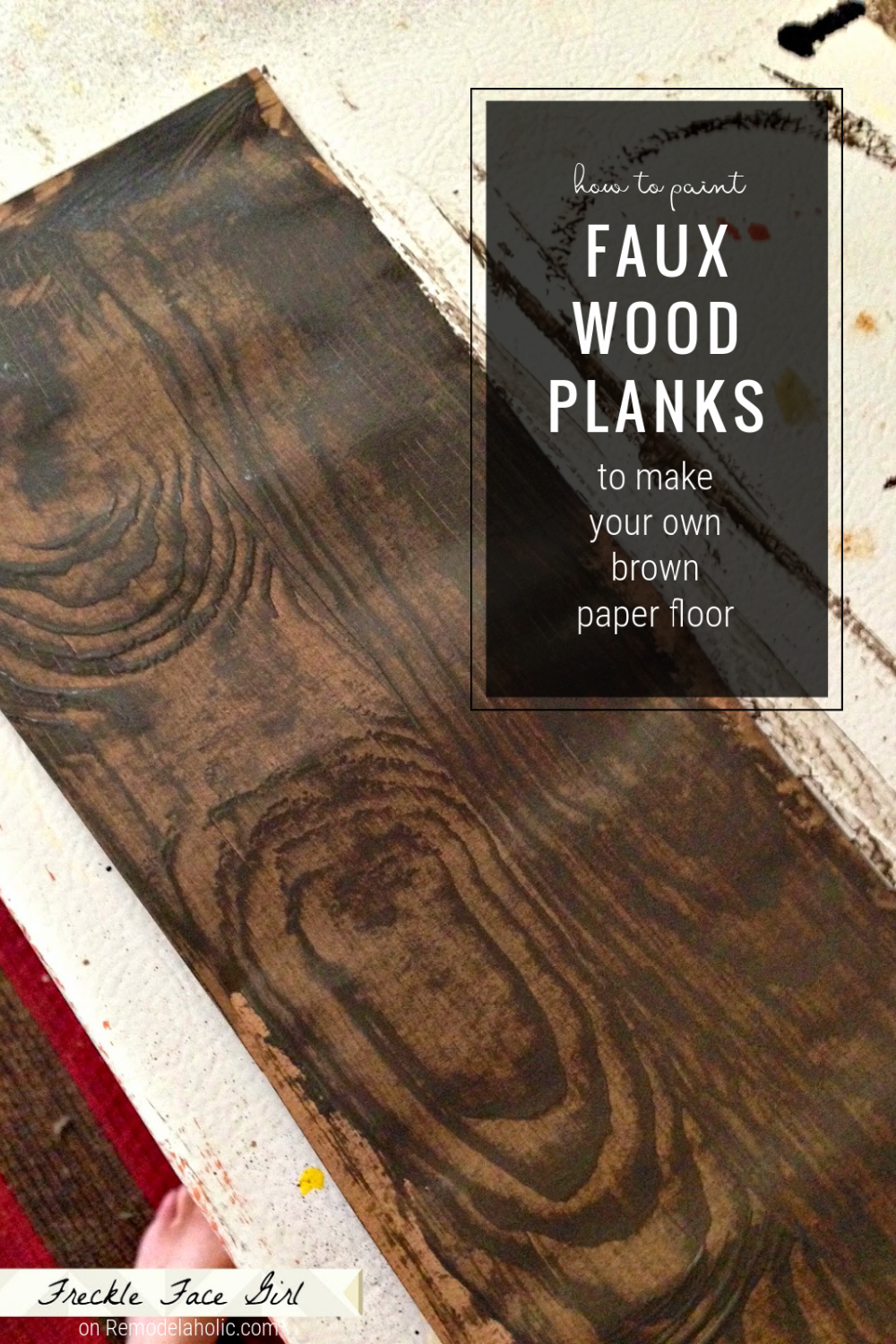 Homenoon: DIY Faux Wood Flooring Using Brown Paper