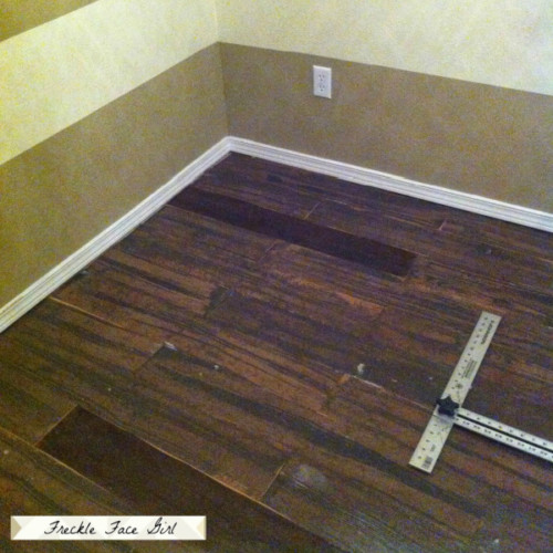 DIY Faux Wood Flooring Using Brown Paper | Remodelaholic