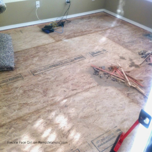 DIY Faux Wood Flooring Using Brown Paper | Remodelaholic