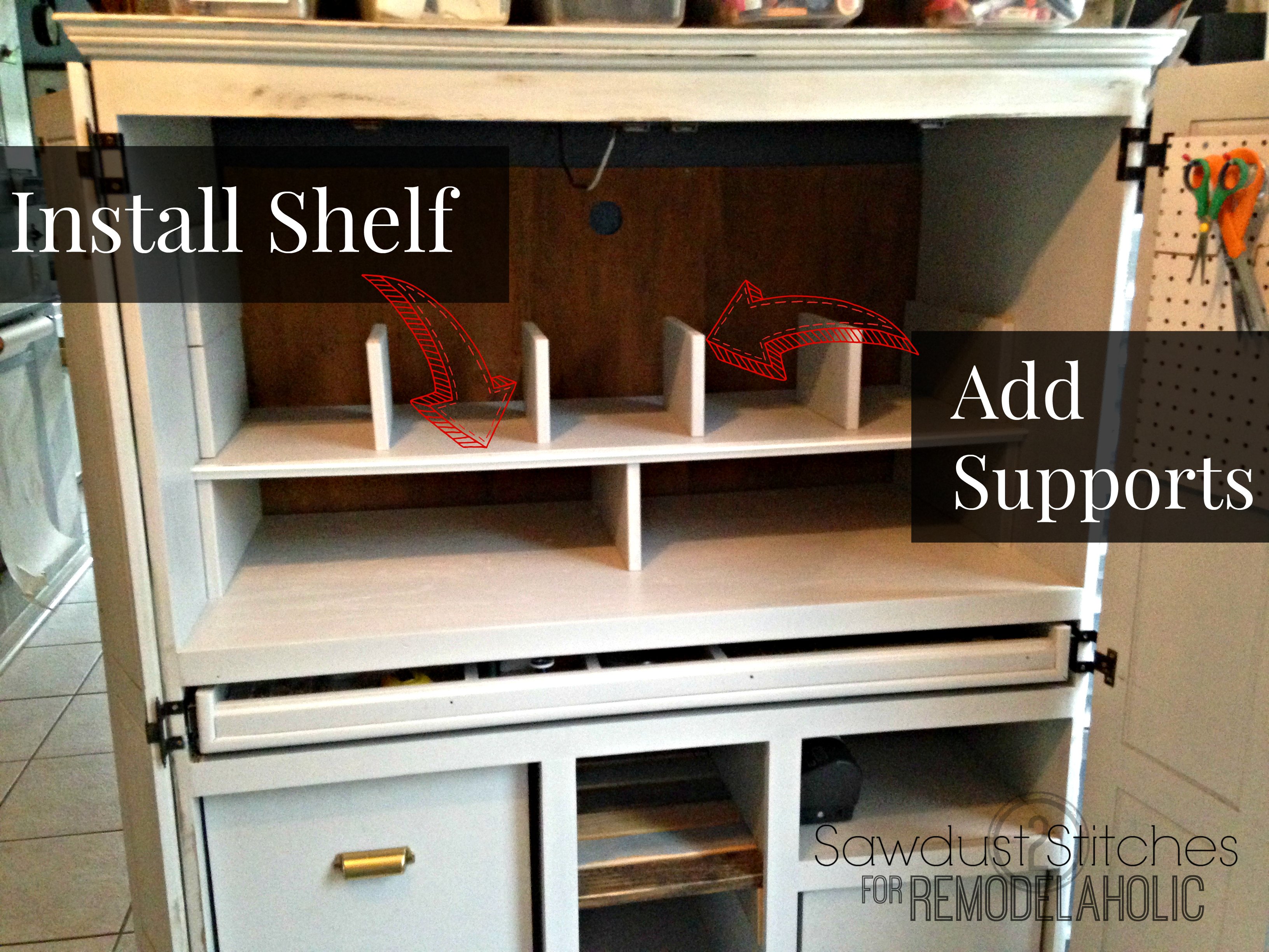 Craft Cabinet Makeover | Remodelaholic