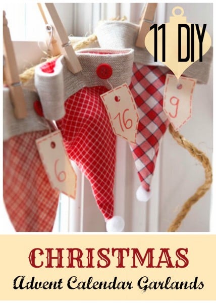 11 DIY Christmas Advent Calendar Garlands | Remodelaholic