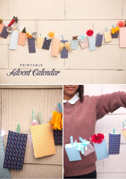 11 DIY Christmas Advent Calendar Garlands | Remodelaholic