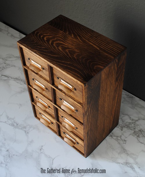 DIY Miniature Card Catalog Storage Box | Remodelaholic