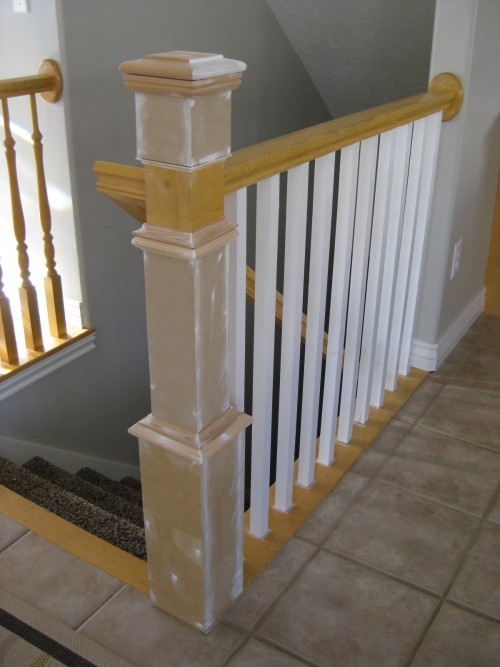 Stair Banister Renovation Using Existing Newel Post and Handrail ...