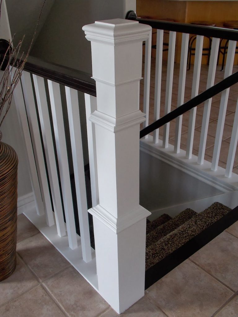 Stair Banister Renovation Using Existing Newel Post and Handrail ...