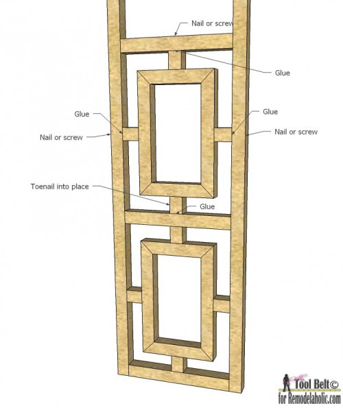 DIY Geometric Fretwork Screen | Remodelaholic