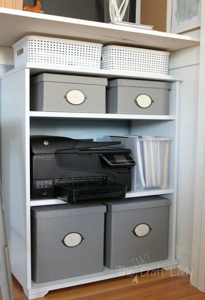 Remodelaholic | Making an Organized Closet Office Craft Space