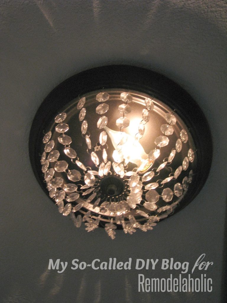 Update a Dome Ceiling Light with Faceted Crystals | Remodelaholic