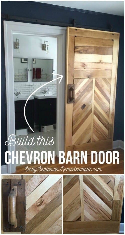How to Build a Wood Chevron Barn Door | Remodelaholic