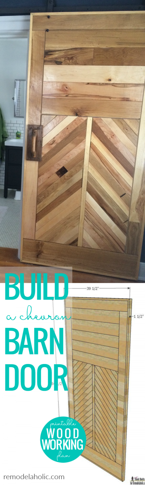How to Build a Wood Chevron Barn Door | Remodelaholic