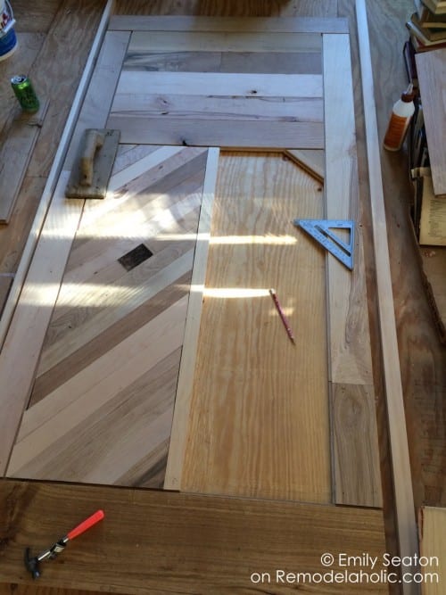 How to Build a Wood Chevron Barn Door | Remodelaholic