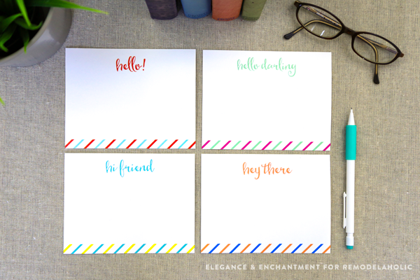 Free Printable Note Cards | Remodelaholic