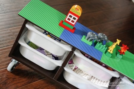 Easy Rolling DIY Lego Table | Remodelaholic
