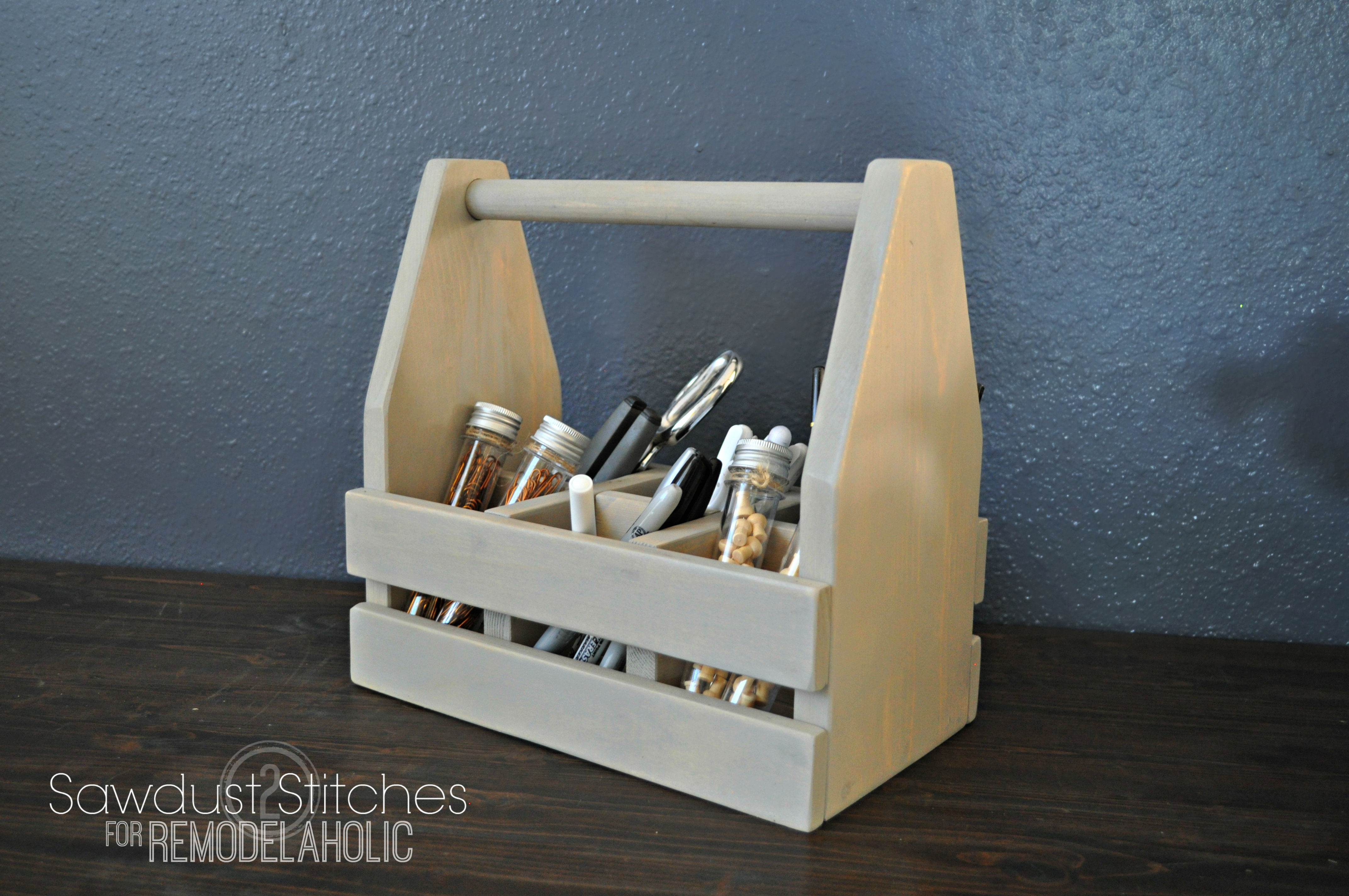 All Purpose, Every Occasion Wooden Caddy Tutorial | Remodelaholic