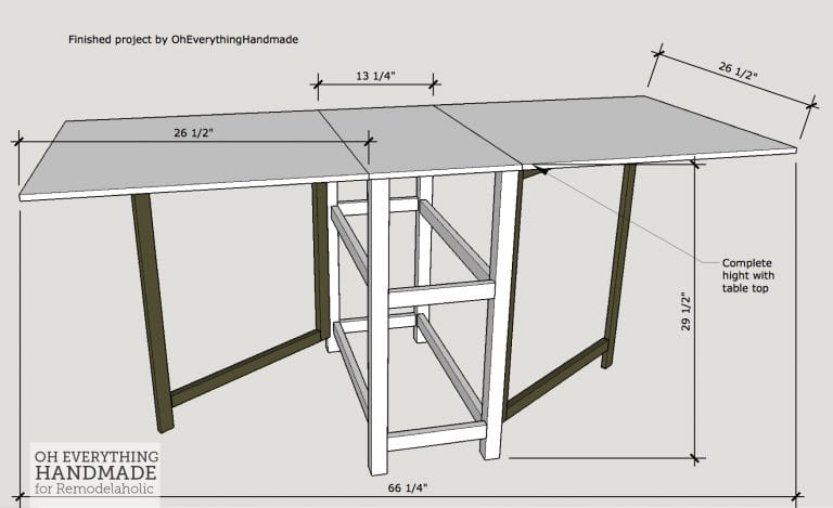 DIY Folding Craft Table or Foldable Desk | Remodelaholic