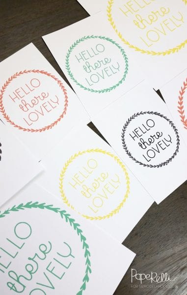 Hello There Lovely Art Print (4 Colors) | Remodelaholic