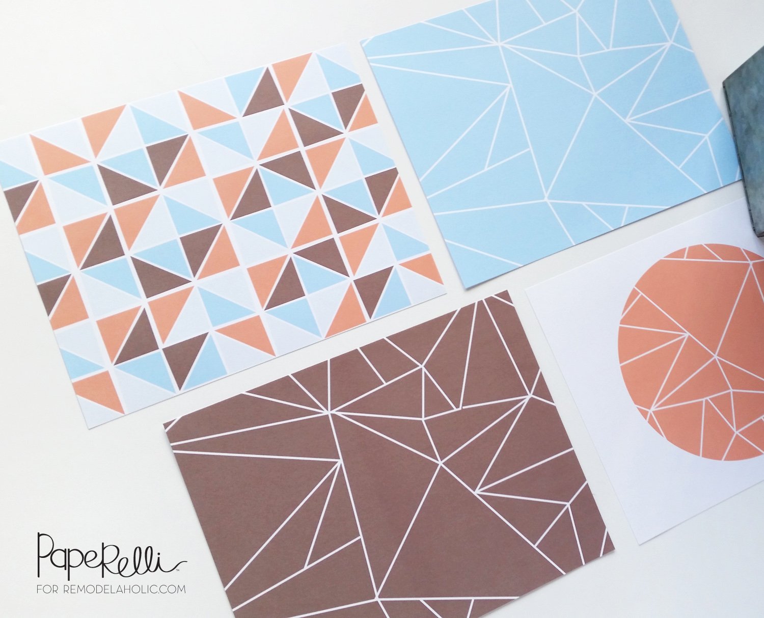 Free Modern Geometric Art Prints | Remodelaholic