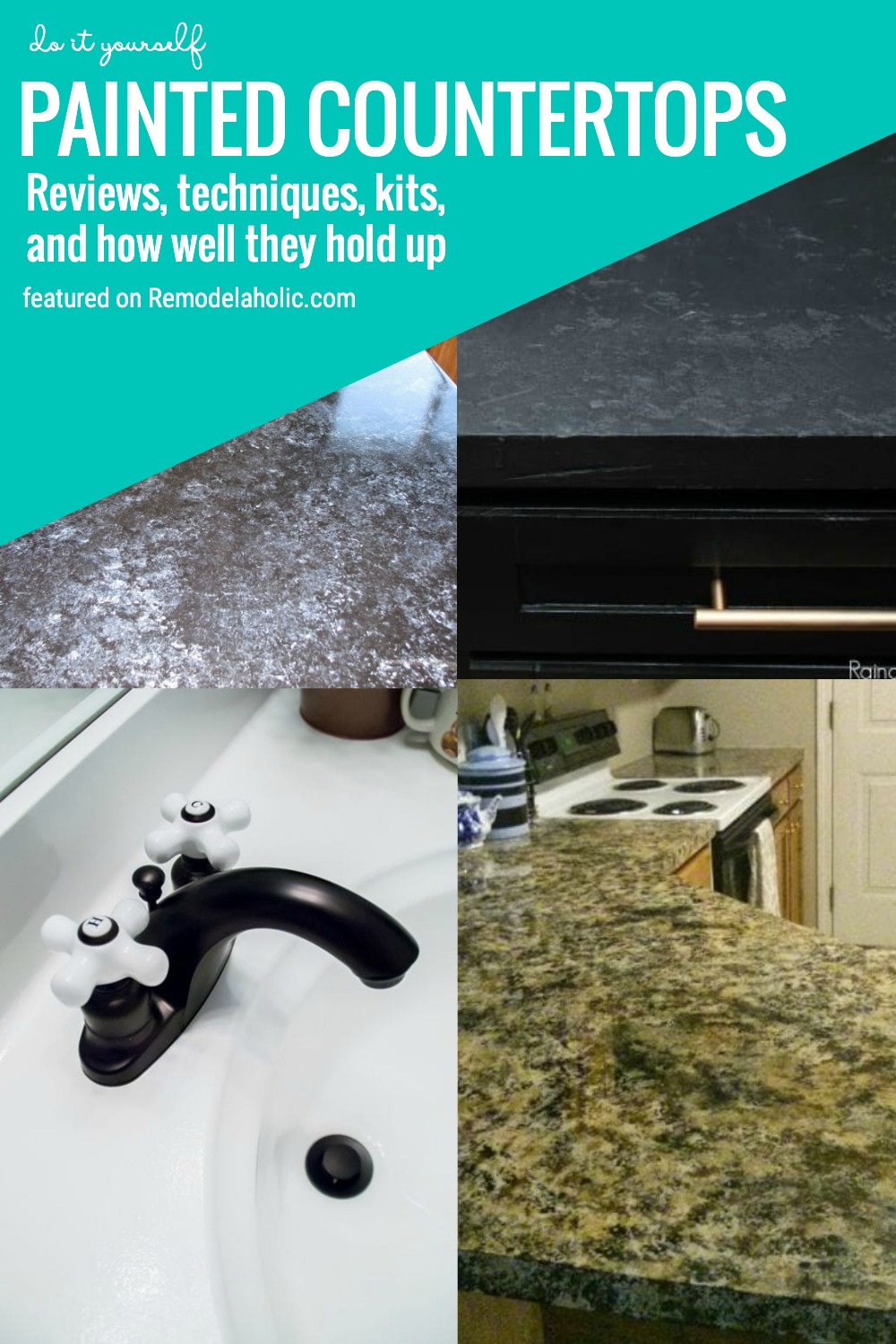 DIY Painted Countertops and Reviews | Remodelaholic