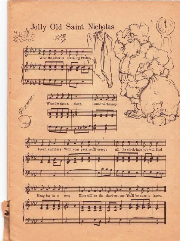 Vintage Christmas Sheet Music to Print | Remodelaholic