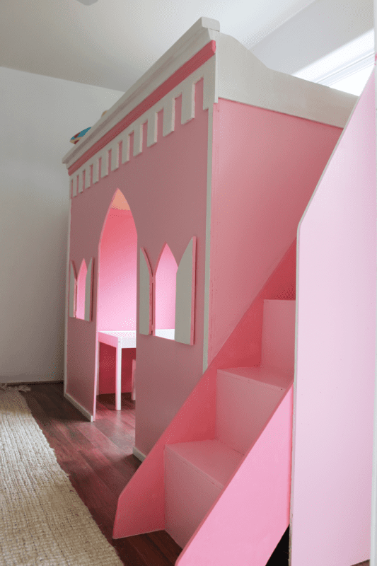 How to Build a Princess Castle Loft Bed | Remodelaholic