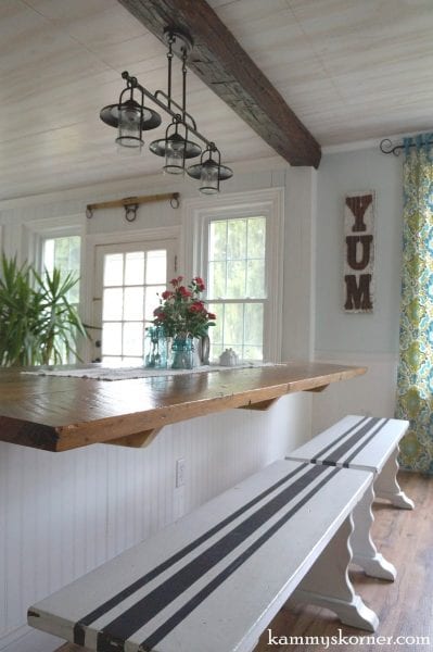 DIY Built-in Breakfast Bar Dining Table | Remodelaholic