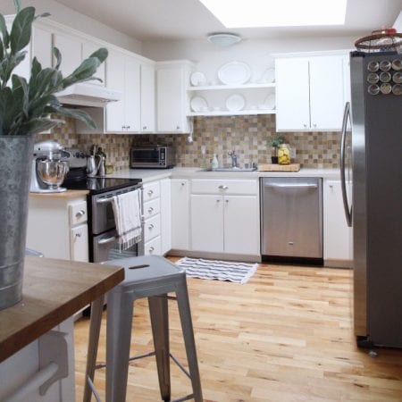 Kitchen Mini-Makeover with Affordable Tiled DIY Marble Countertops and ...