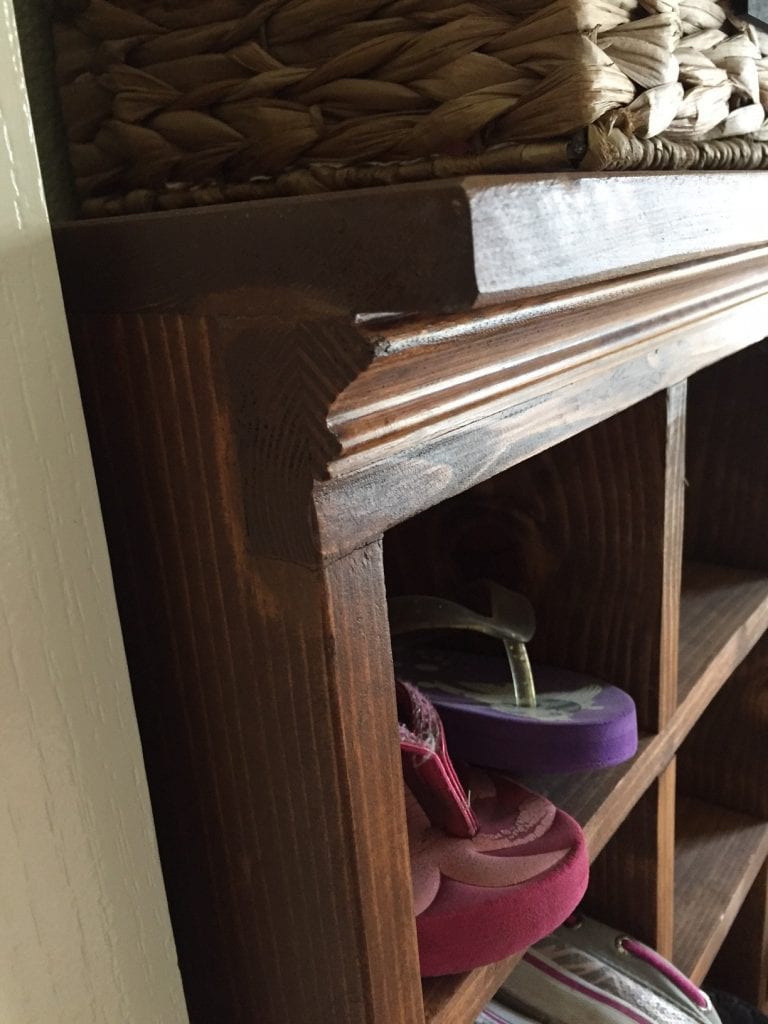 How to Build a Vintage Mail Sorter DIY Shoe Cubby Shelf | Remodelaholic