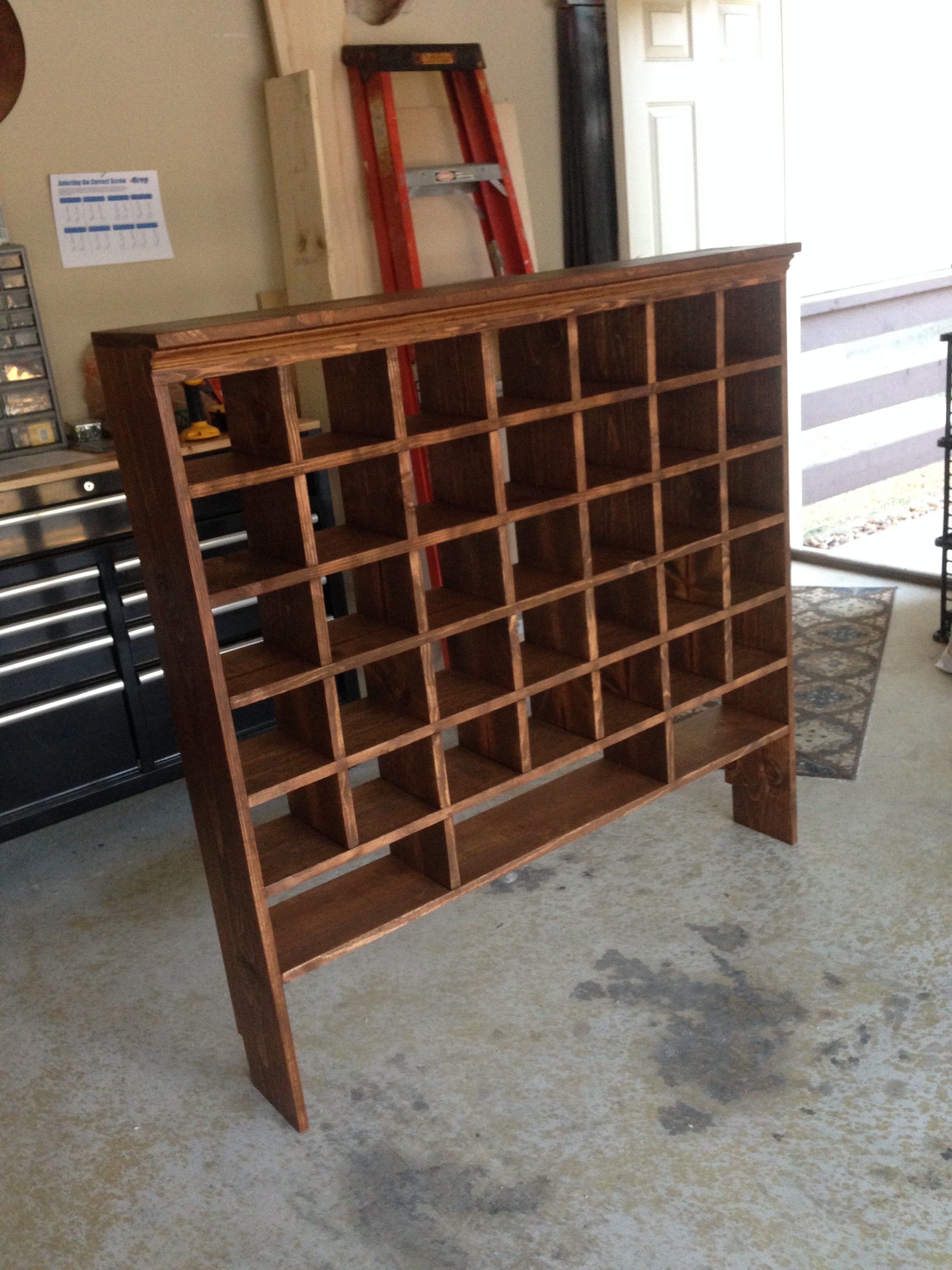 How to Build a Vintage Mail Sorter DIY Shoe Cubby Shelf | Remodelaholic