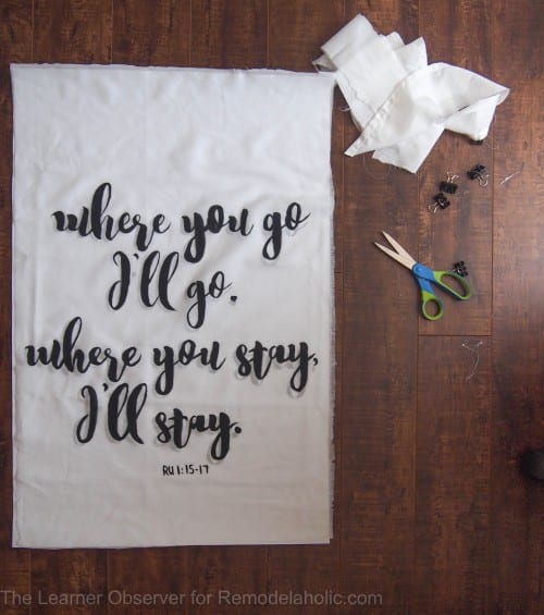 Large Scale DIY Calligraphy Art {the easy way!} | Remodelaholic