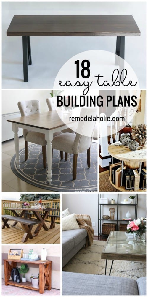 18+ Easy Table Building Plans | Remodelaholic