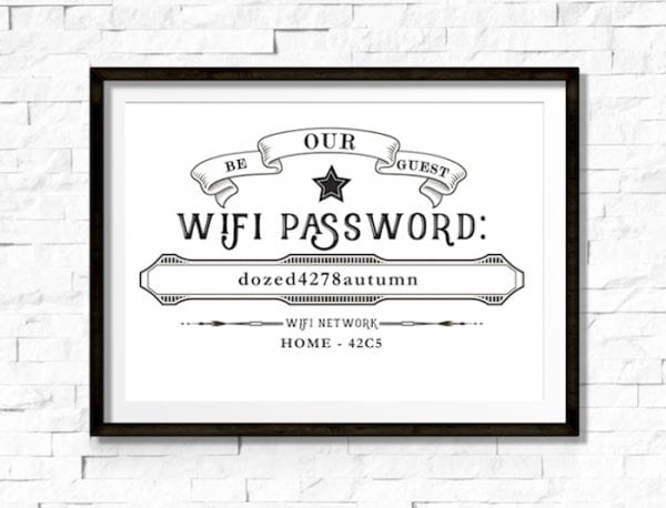 Free Editable Guest Wifi Printable | Remodelaholic