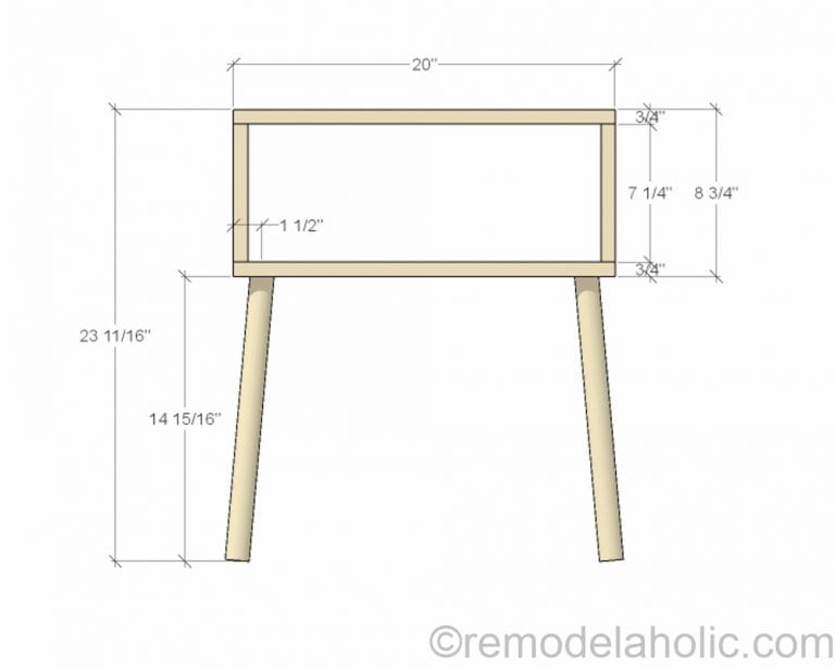 $15 Easy DIY Modern Side Table + Building Plan | Remodelaholic