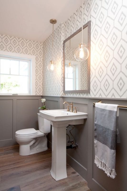 Polished Nickel & Gray Bath with $10 (and Under!) Tile Round-Up ...