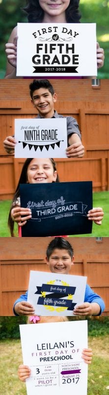 Printable First Day of School Signs (Updated for 2025-2026) | Remodelaholic