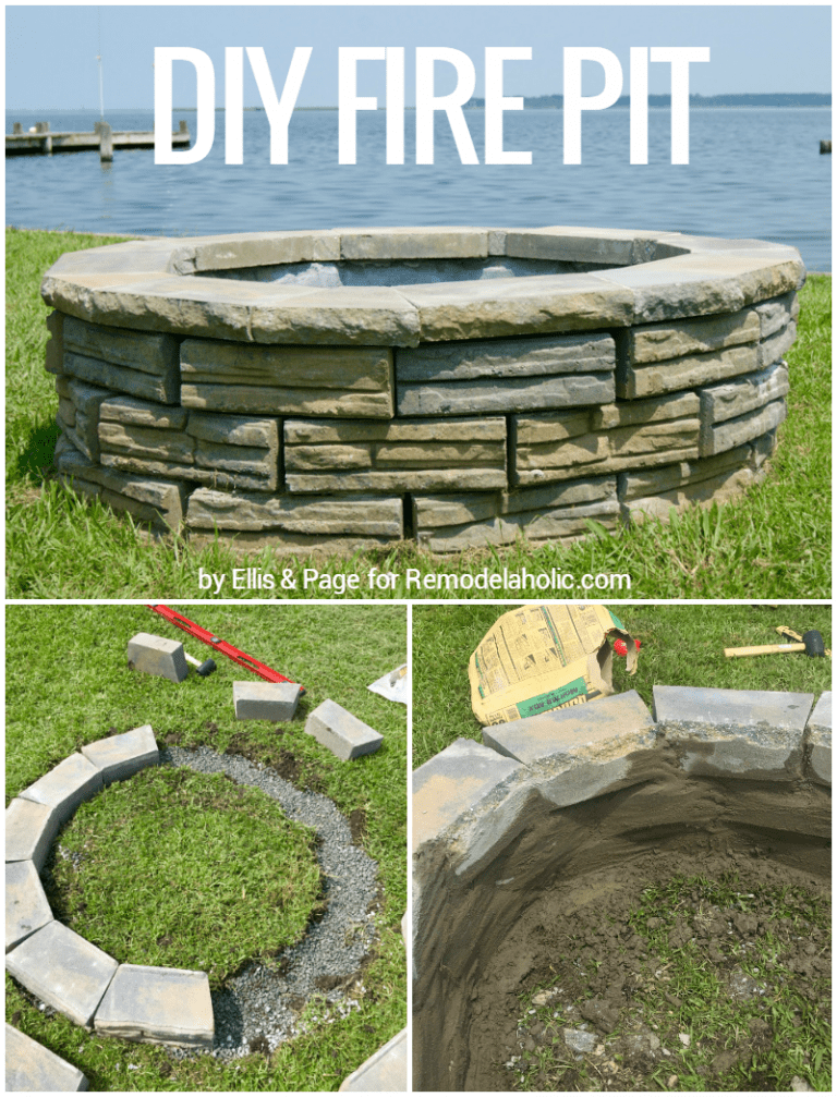 DIY Retaining Wall Block Fire Pit | Remodelaholic